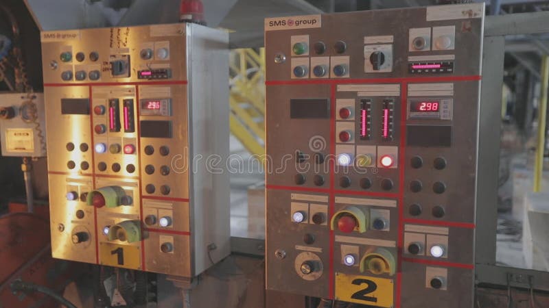 Electrical Panel of an Industrial Generator. Distribution Board of the ...