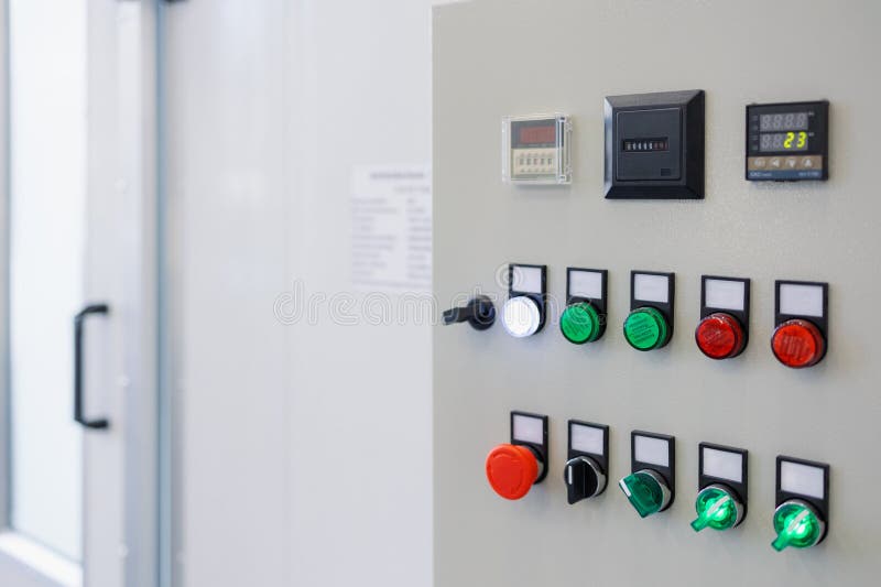 Control Panel Featuring Various Buttons and Displays Instruments for ...