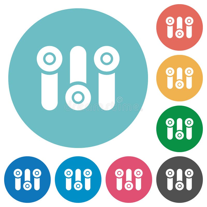 Control Panel Outlined Flat Color Icons Stock Vector - Illustration of ...