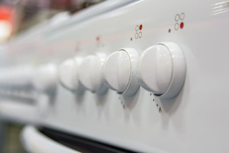 Control panel of gas stove stock photo. Image of detail - 91905574
