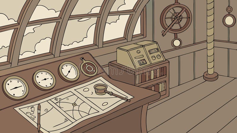 Control Panel with Gauges, Vintage Tech and Retro Interface, Machine ...