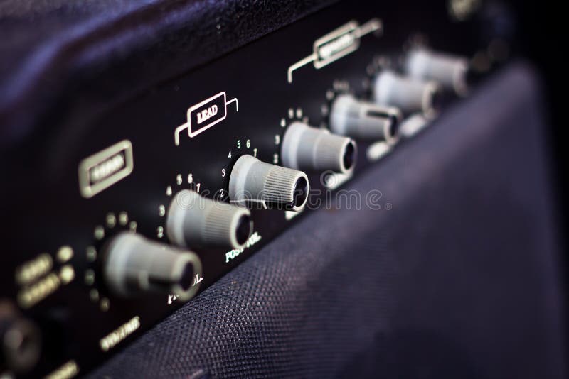 Control Panel of Guitar Amplifier Stock Image - Image of electronical ...