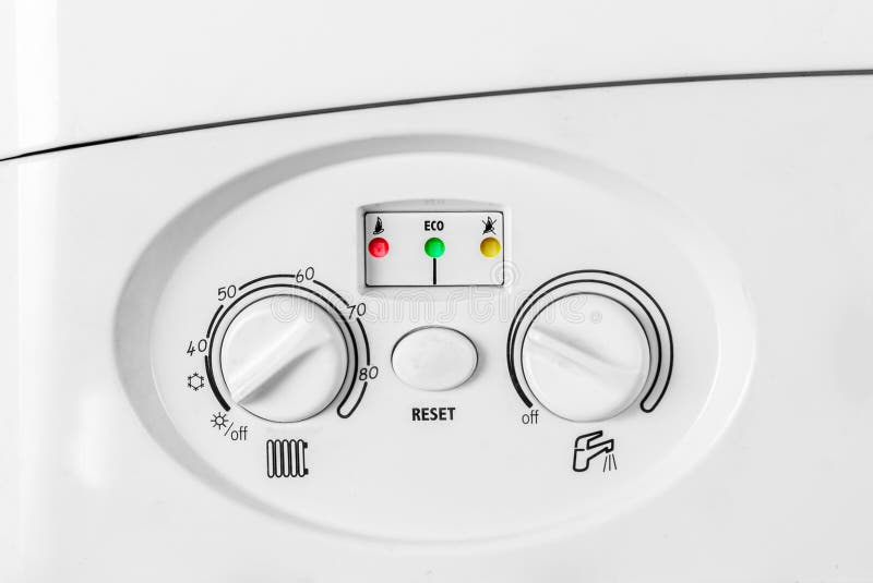 Control Panel on the Heating Boiler. Stock Photo - Image of regulation ...