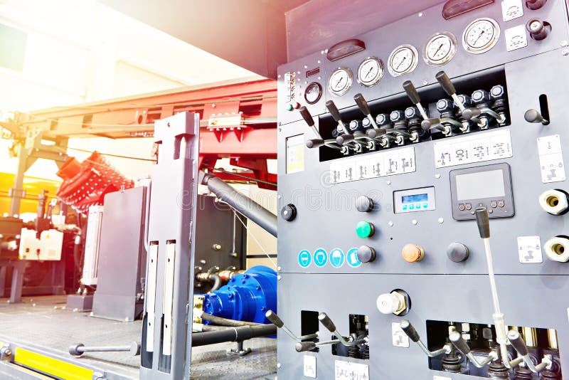 Control Panel of Hydraulic Drilling Rig Stock Photo - Image of gauge ...