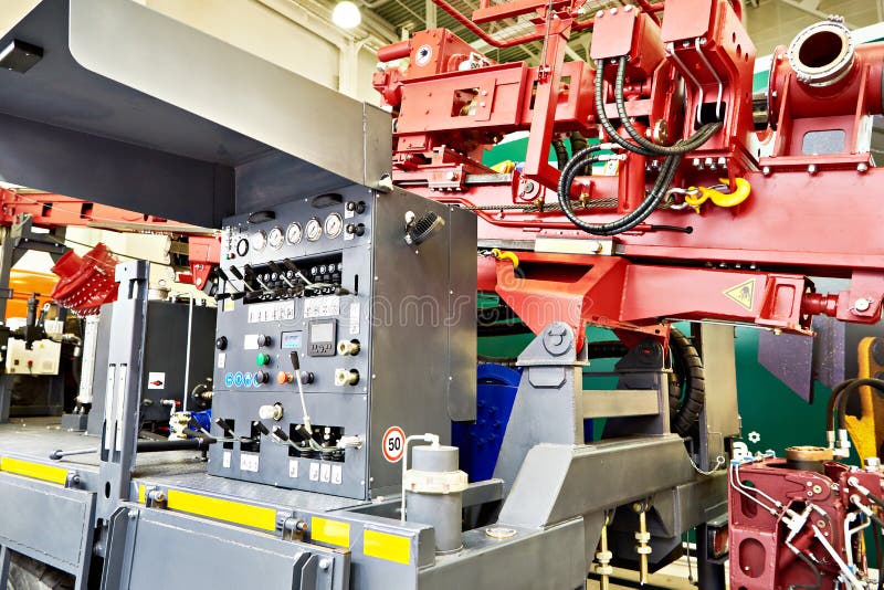 Control Panel of Hydraulic Drilling Rig Stock Photo - Image of metal ...