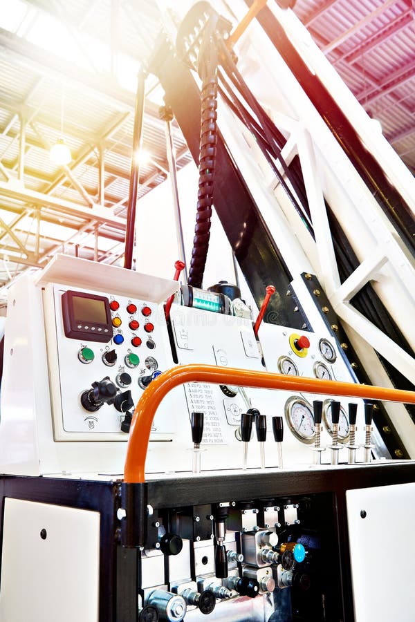 Control Panel of Hydraulic Drilling Rig Stock Image - Image of ...