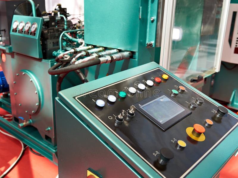Hydraulic control panel stock image. Image of equipment - 119467739