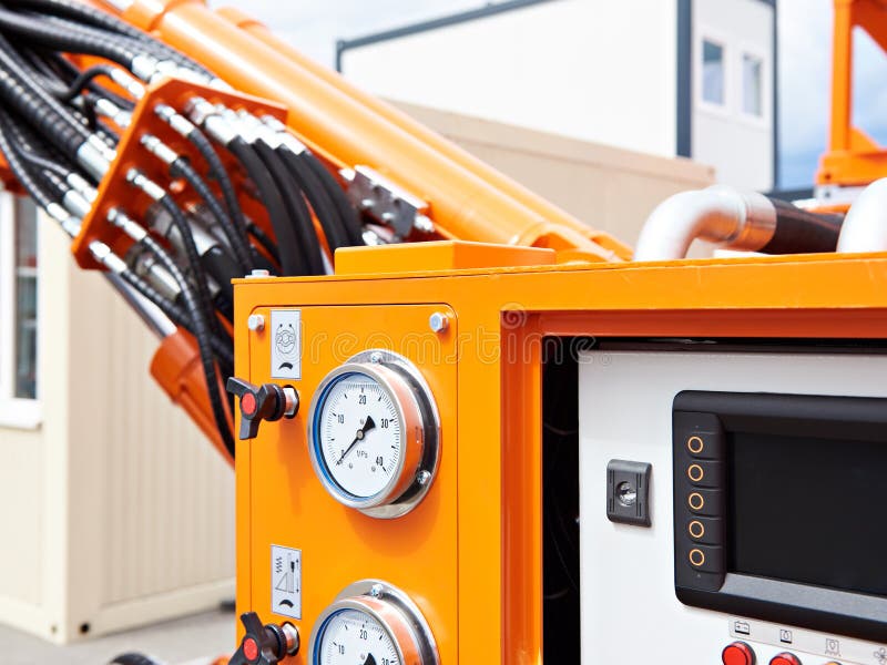 Control Panel Hydraulic System with Manometer Stock Image - Image of ...