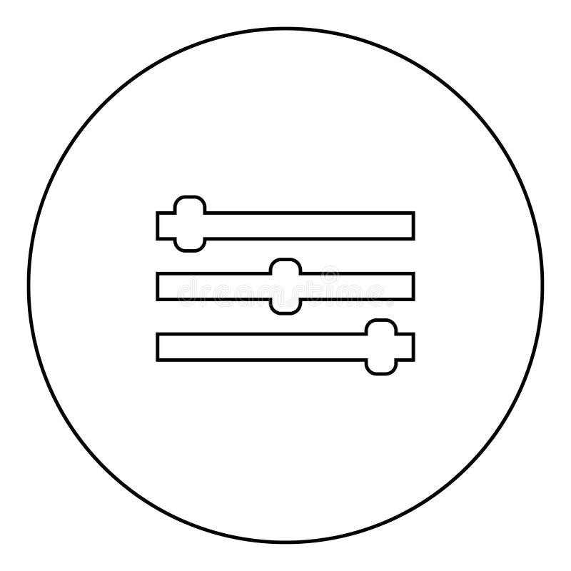 Control Panel Icon Black Color in Circle Stock Vector - Illustration of ...