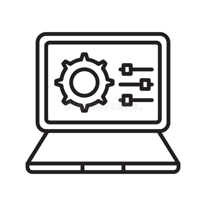 Control Panel Icon Black Line Art Vector Stock Illustration ...