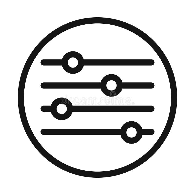 Control Panel Icon Black and White Vector Sign Stock Illustration ...