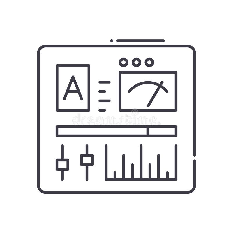 Control Panel Icon, Linear Isolated Illustration, Thin Line , Web ...