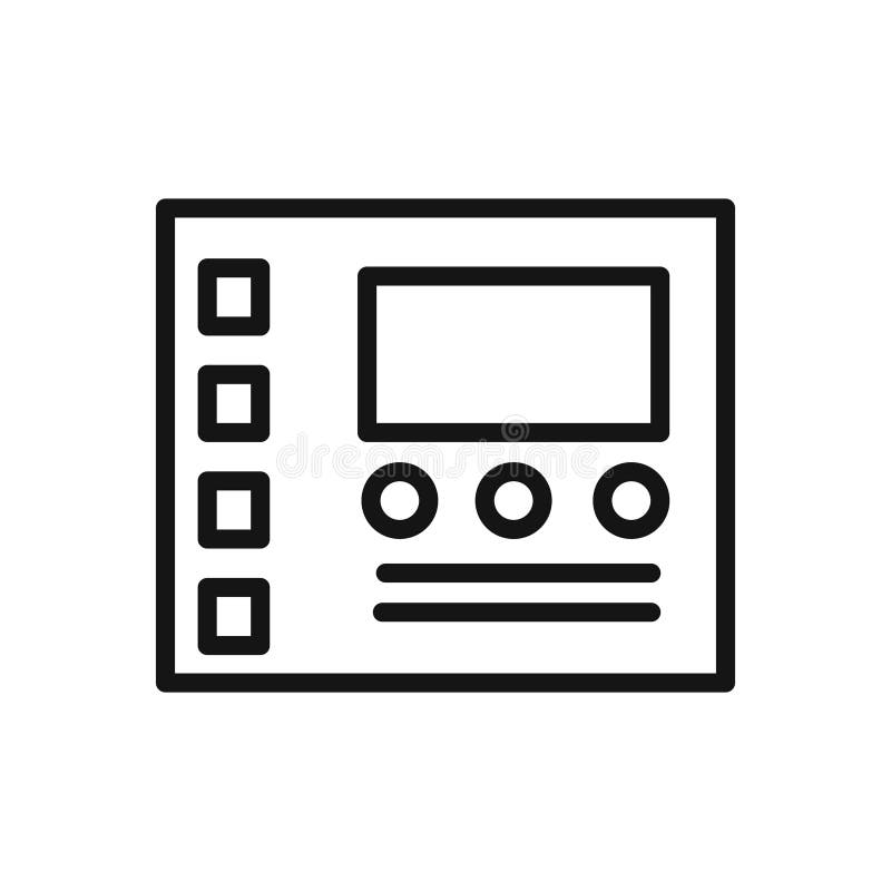 Control Panel Icon Linear Vector Graphics Sign Stock Illustration ...