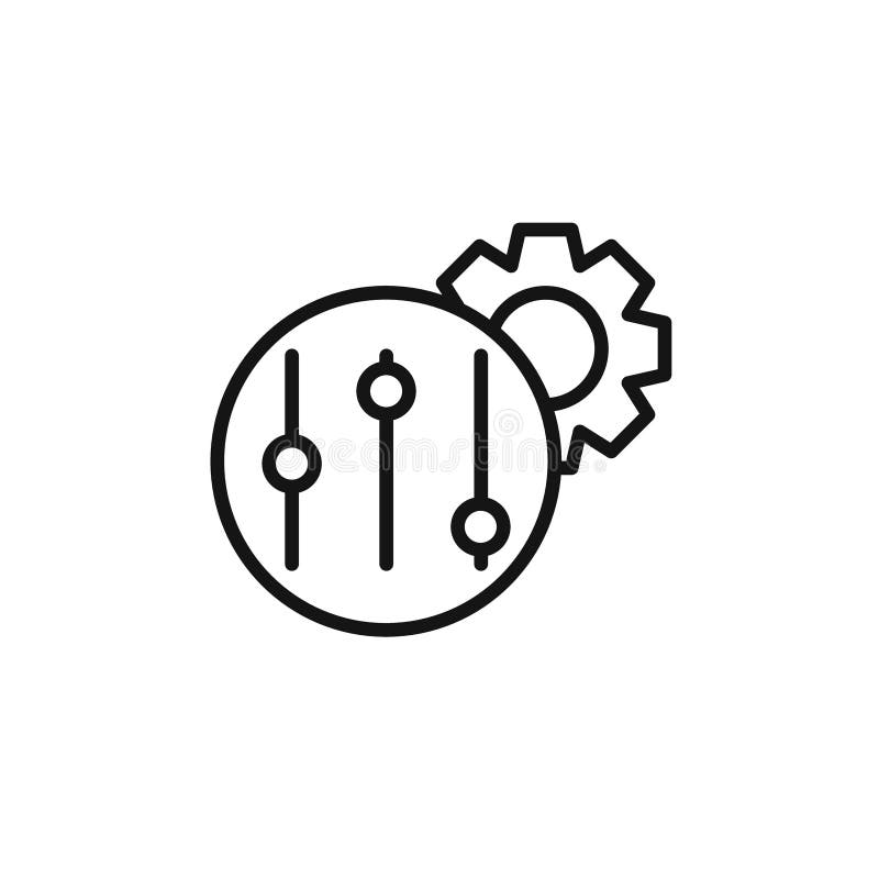 Control Panel Icon Outline Collection in Black Stock Vector ...