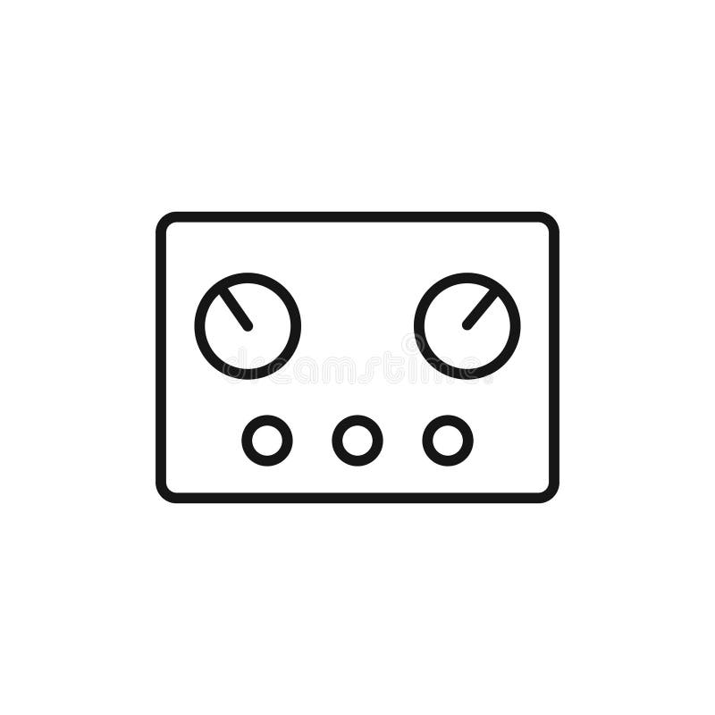 Control Panel Icon Thin Line Art Isolated Stock Vector - Illustration ...