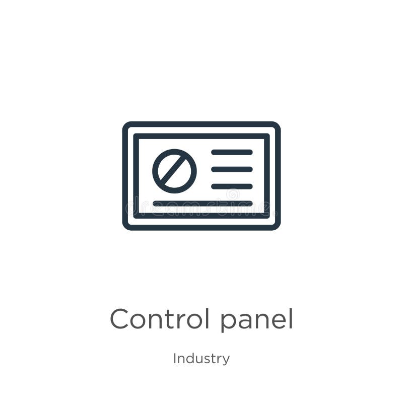 Control Panel Icon. Thin Linear Control Panel Outline Icon Isolated on ...