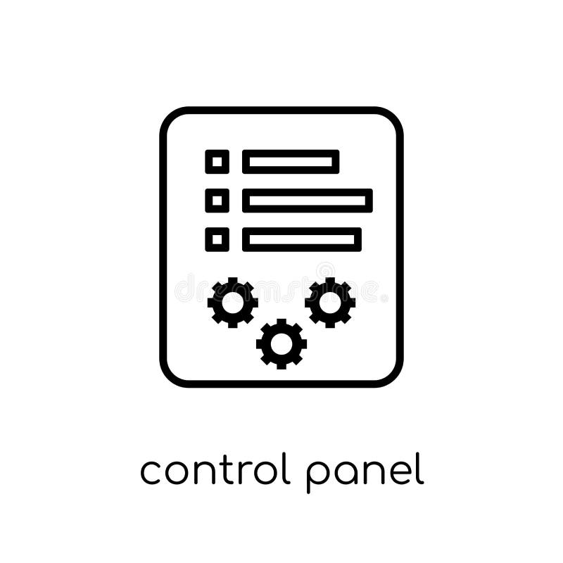 Control Panel Icon. Trendy Modern Flat Linear Vector Control Pan Stock ...