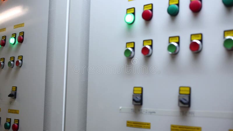 Control Panel with Illuminated Buttons and Stock Video - Video of ...