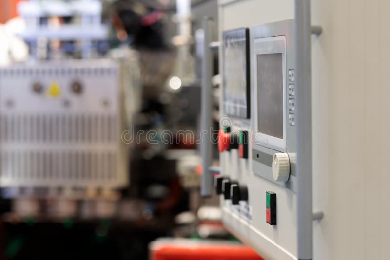 Control Panel of Industrial Automated Equipment Stock Image - Image of ...
