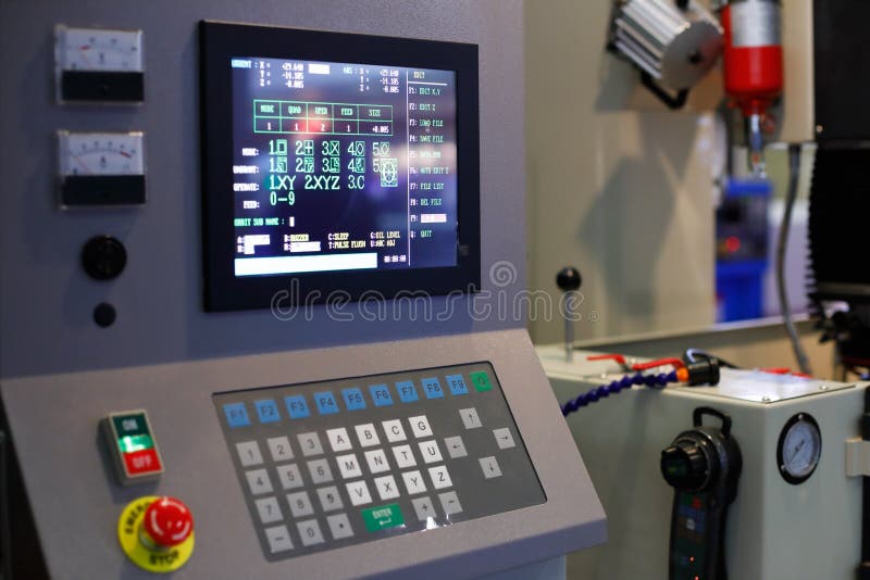 Industrial Control Panel with a Touch Screen Stock Image - Image of ...