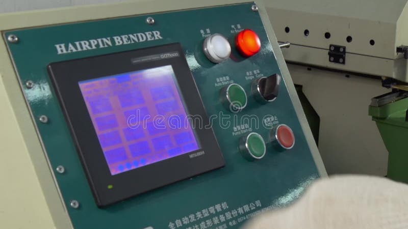 Control Panel of Industrial CNC Machine in Factory. Stock Video - Video ...