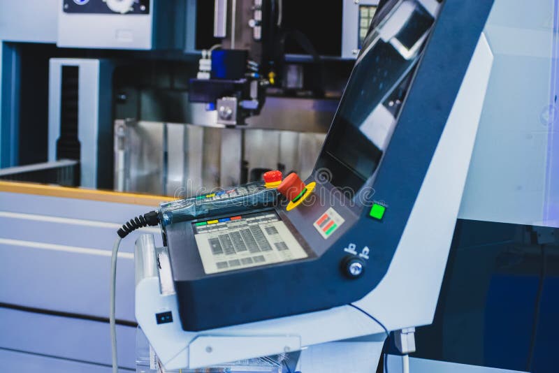 The Control Panel of the Industrial Machine for Erosion Cutting of ...