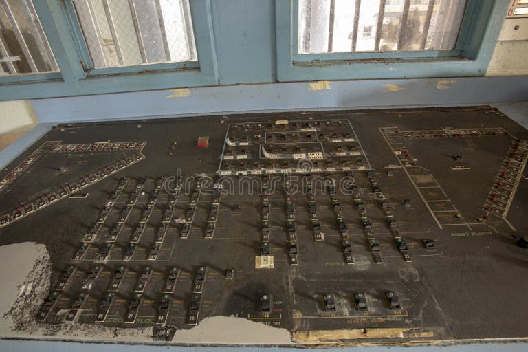 Control Panel Inside Guard Station in Prison Stock Photo - Image of ...