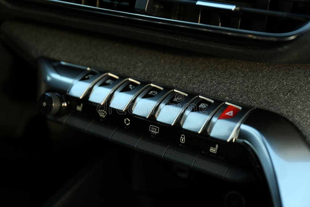 Control Panel Inside of Modern Car, Closeup View Stock Image - Image of ...