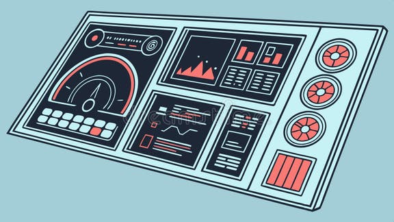 Control Panel Interface, Futuristic and Tech Design Vector Design ...