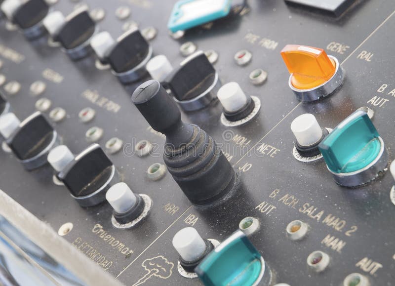 Control Panel with Joystick and Buttons Stock Image - Image of ...