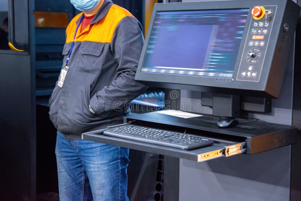 Control Panel for Laser Cutting Machine Stock Image - Image of ...