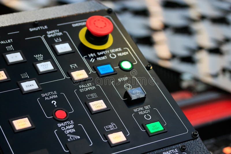 Control Panel of Laser Cutting Machine Stock Photo - Image of ...