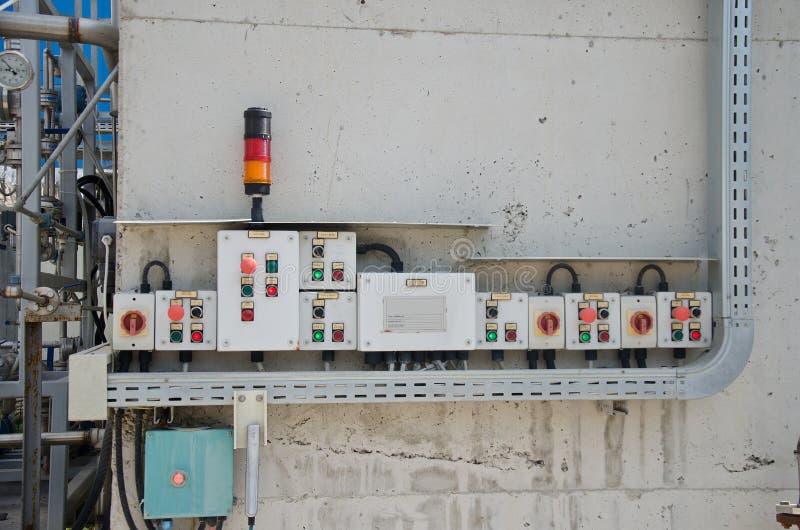 Control Panel with Light Indicators Stock Photo - Image of industry ...