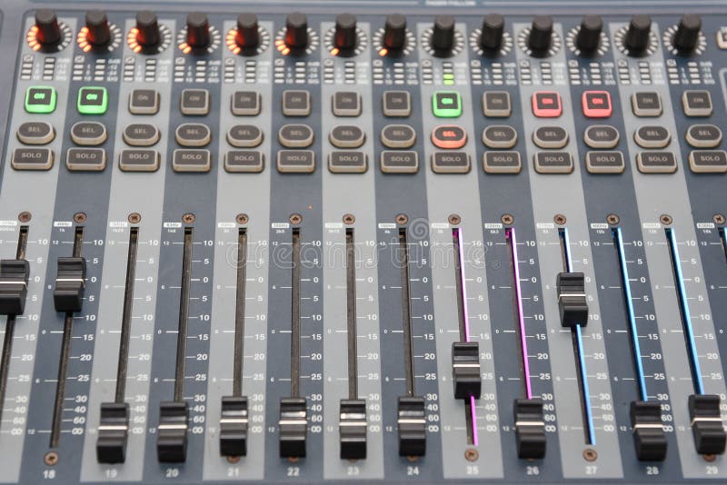 Panel with Led Lights Green Stock Photo - Image of industrial, light ...