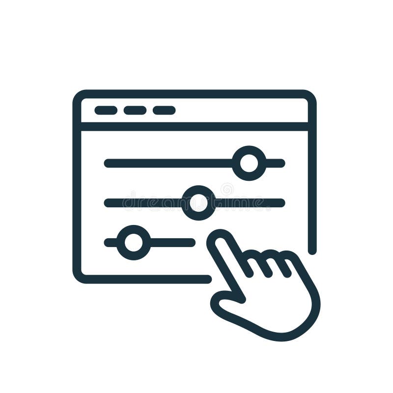 Adjustment Button Icon . Filter Line Illustration Symbol. Stock ...