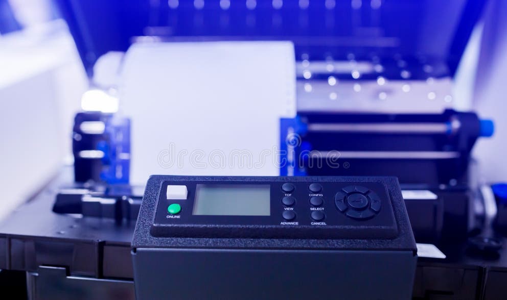 Control Panel of Line Printer or Large Dot Printer for Job of Back ...