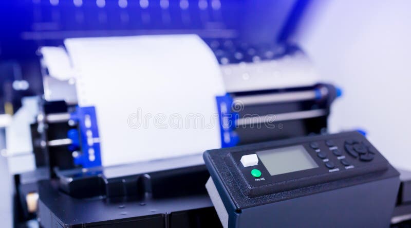 Control Panel of Line Printer or Large Dot Printer for Job of Back ...