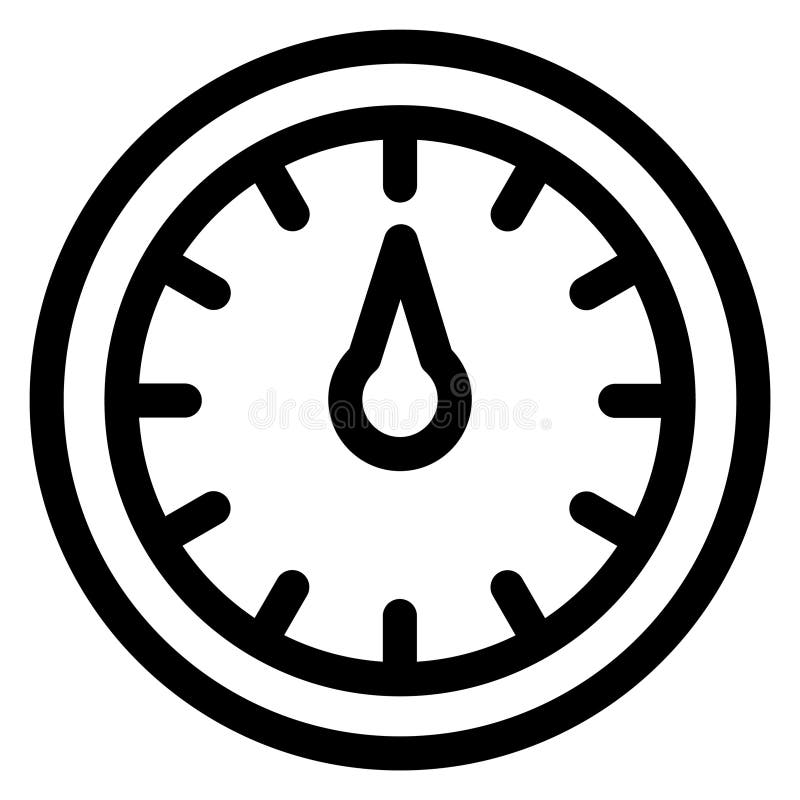 Control Panel Linear Icon. Car Speedometer Symbol Stock Vector ...