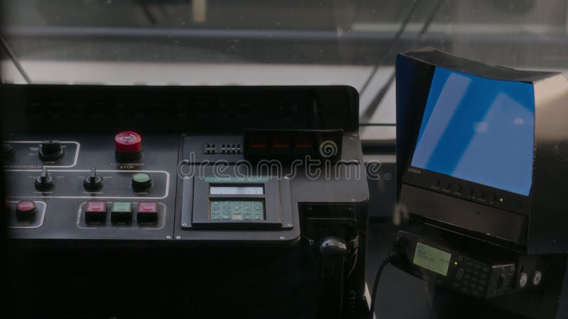 Control Panel Located Inside the Cab of a Train for Operators and ...
