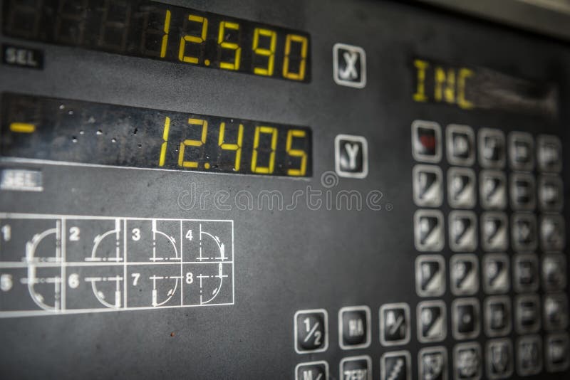 Control Panel of Machine Controller Stock Image - Image of panel ...