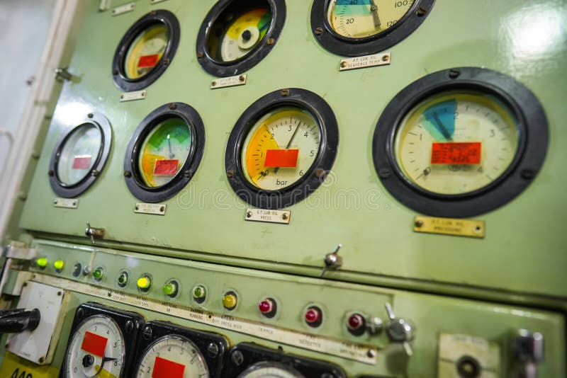 Control Panel with Many Buttons Stock Image - Image of equipment, gauge ...