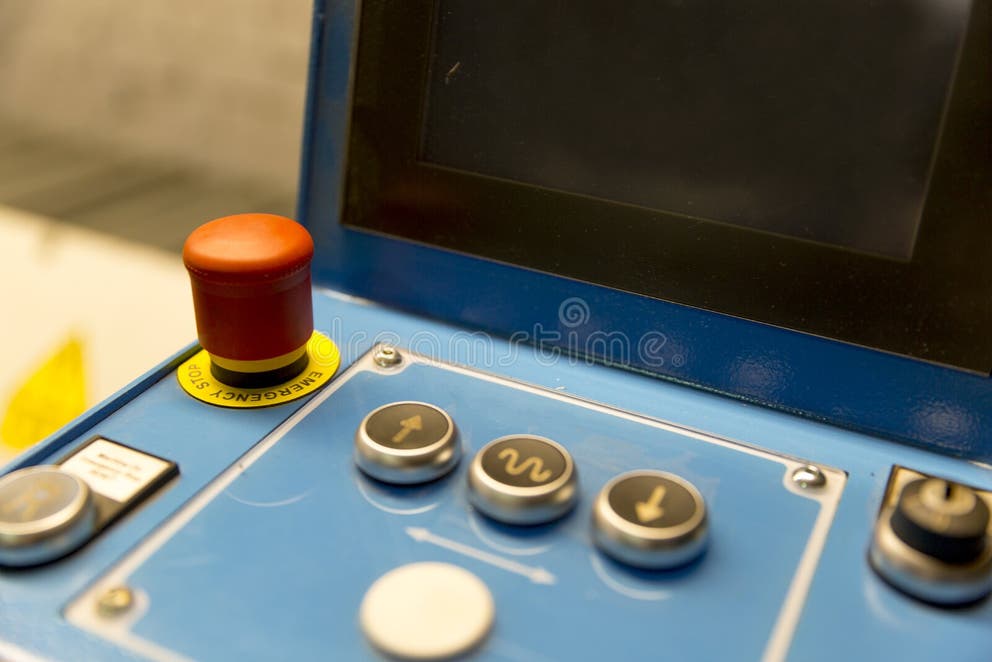 Control Panel for Metal Cutting Machine Stock Photo - Image of ...