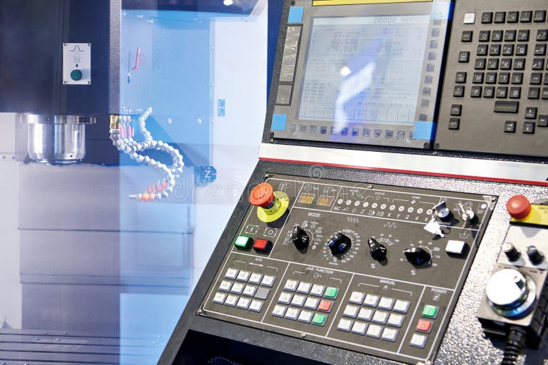 Control Panel of Milling Horizontal Boring CNC Machine Stock Image ...