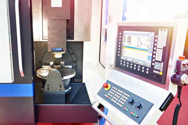 Control Panel Milling Horizontal Boring CNC Machine Stock Photo - Image ...