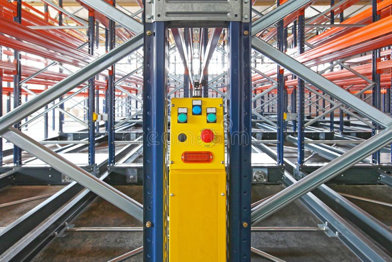 Control Panel Mobile Shelving Stock Photo - Image of storehouse ...