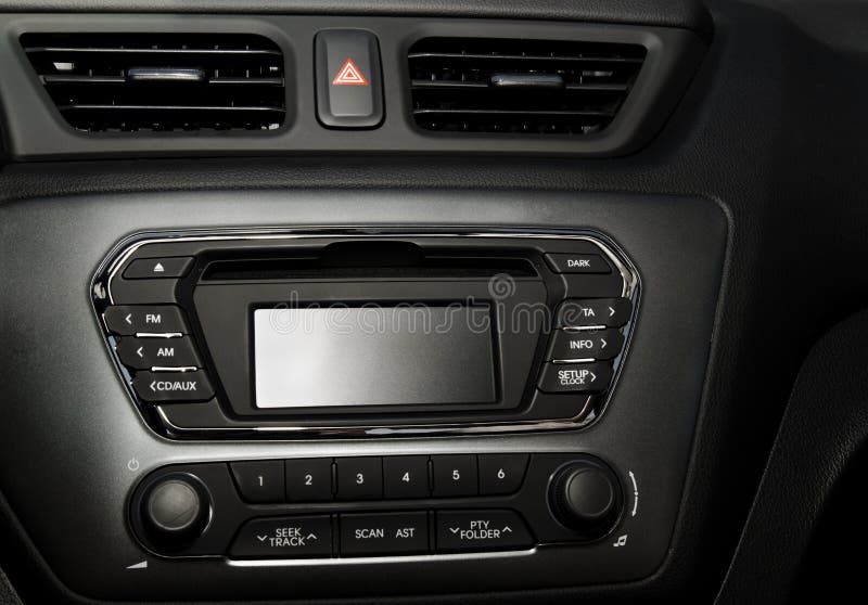 Car Interior, Control Panel, Dashboard, Radio System Stock Photo ...