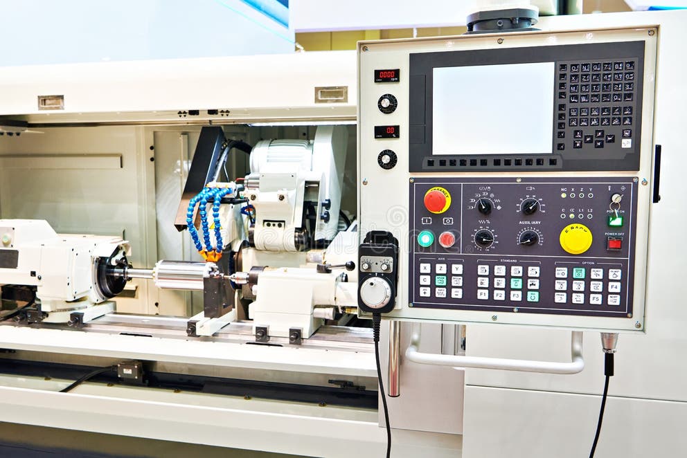 Control Panel CNC Cylindrical Grinder Stock Image - Image of cutter ...