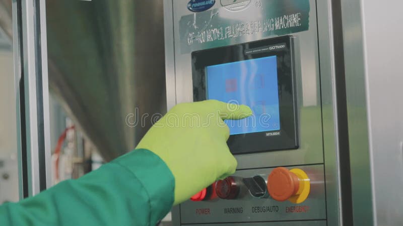 Control Panel of a Modern Machine. CNC Machine Monitor Screen. Modern ...