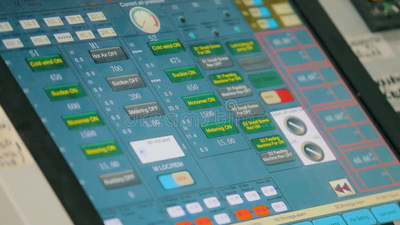 Control Panel of a Modern Machine. Modern CNC Panel Machine. Modern Cnc ...