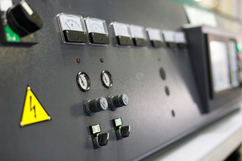 Control Panel of Modern Manufacturing Equipment Stock Photo - Image of ...